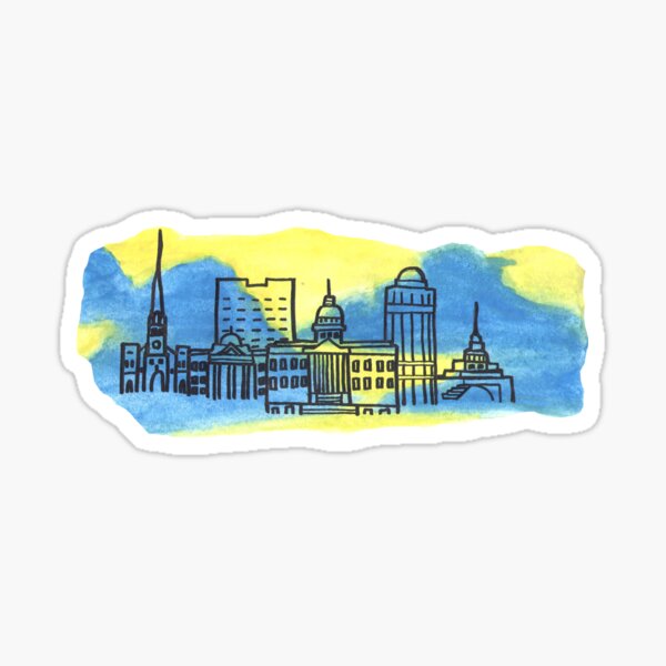 "Columbia International University, SC Skyline" Sticker by OrangeDenim ...