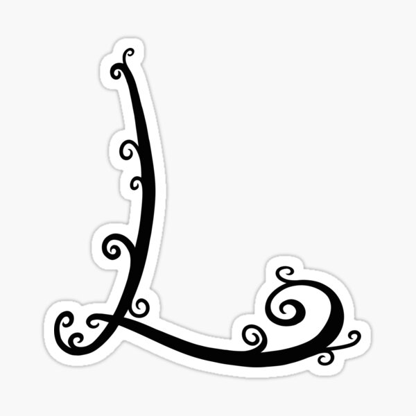 "Monogram letter L, alphabet" Sticker by ASdessins | Redbubble