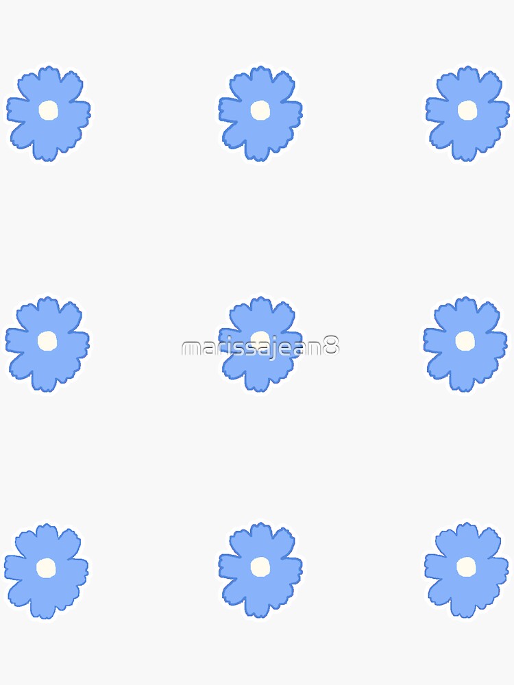 "light blue flowers" Sticker by marissajean8 | Redbubble