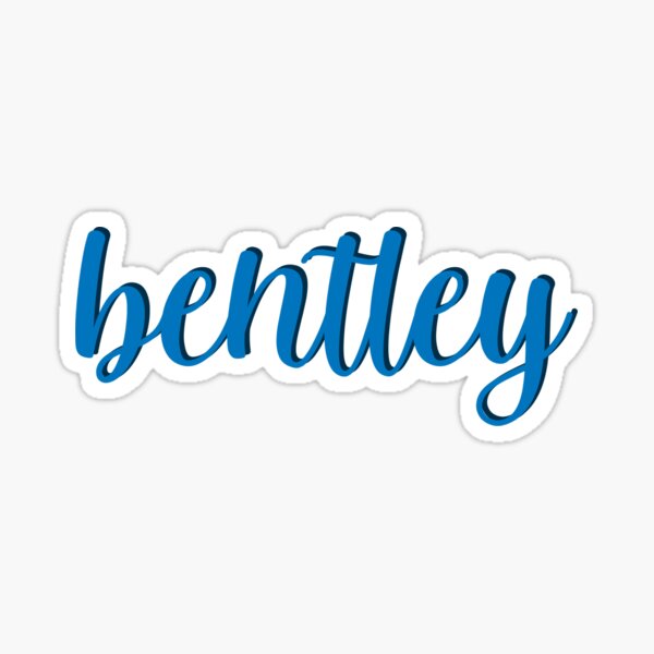 "Cursive Bentley" Sticker for Sale by amcdesigns | Redbubble