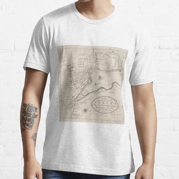 "Vintage Exeter NH Map (1802)" T-shirt for Sale by BravuraMedia ...