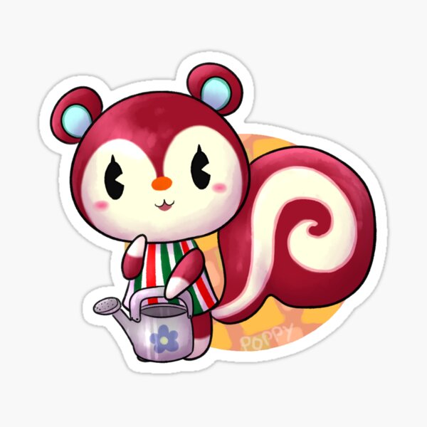 Animal Crossing Poppy Stickers | Redbubble