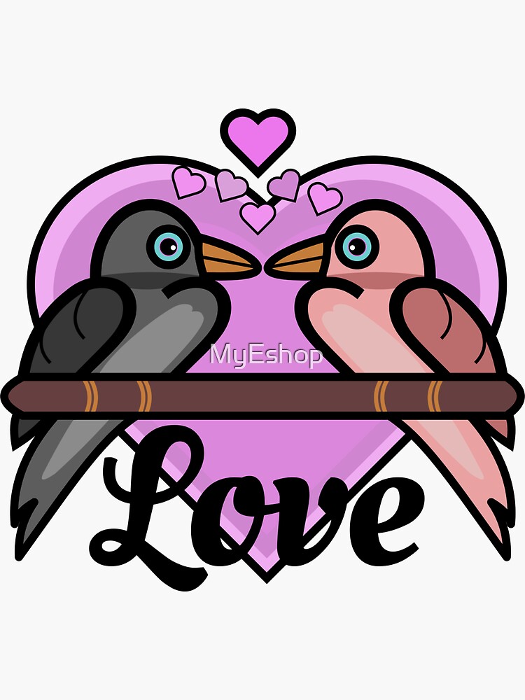 "Love Birds" Sticker by MyEshop | Redbubble