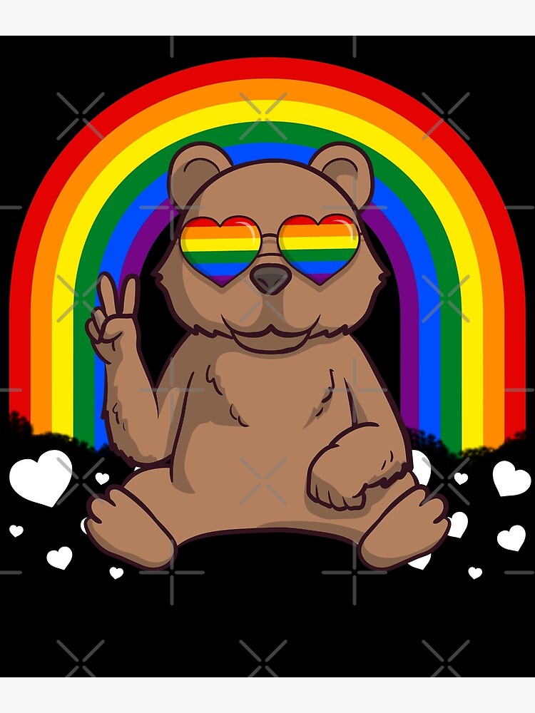 "Gay Pride Grizzly Bear LGBTQ" Poster for Sale by fatamyfan1 | Redbubble