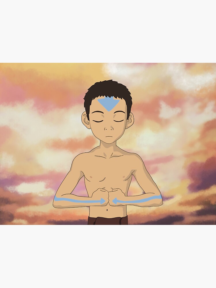 "aang meditating " Sticker for Sale by vinalinh | Redbubble