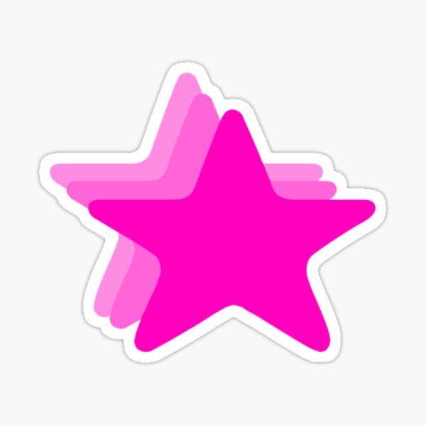 "pink star" Sticker by Had07102006 | Redbubble