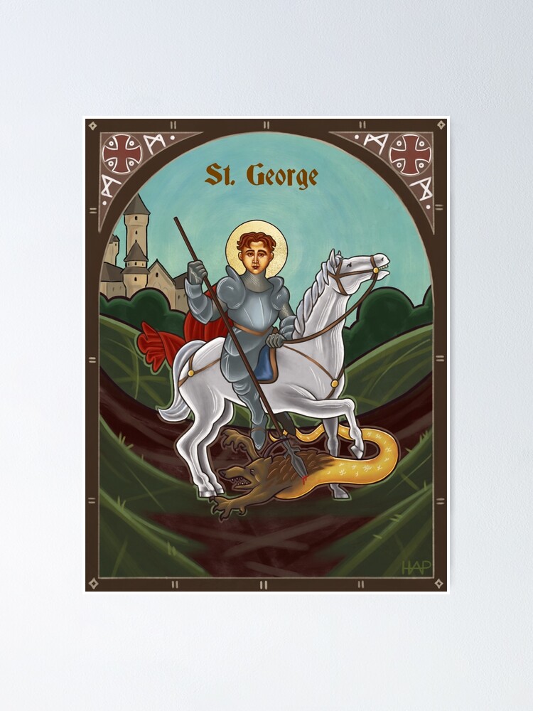 "Icon of St. George" Poster for Sale by LutheranIcons | Redbubble