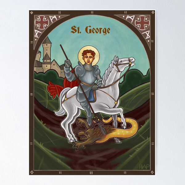 "Icon of St. George" Poster for Sale by LutheranIcons | Redbubble