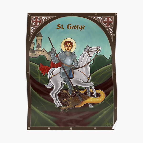 "Icon of St. George" Poster for Sale by LutheranIcons | Redbubble