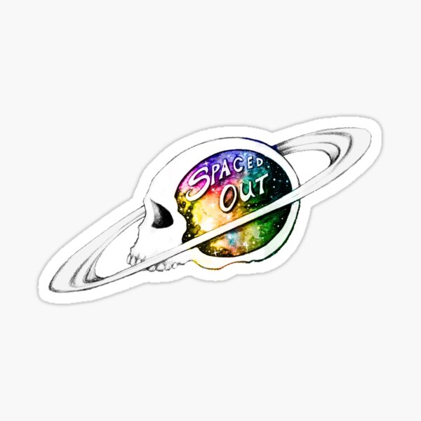 "SPACED OUT- OVER THE RAINBOW" Sticker for Sale by jilesfallen | Redbubble