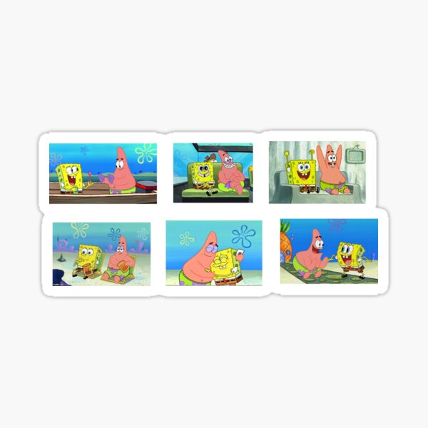 "spongebob and patrick sticker pack" Sticker for Sale by maddierobins ...