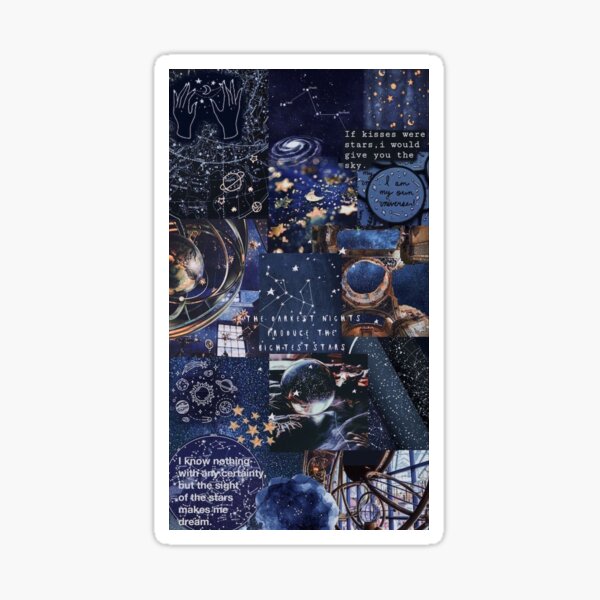 "Aesthetic dark blue" Sticker by Jaisika1920 | Redbubble