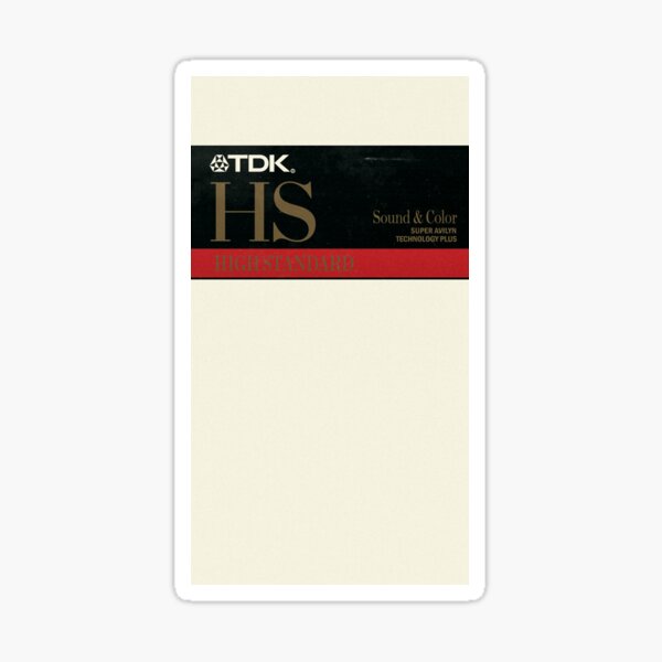 "Vintage VHS Sleeve Cover (TDK)" Sticker by seeing-colors | Redbubble