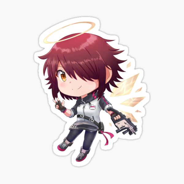 "Arknights Exusiai chibi" Sticker by krowmiums | Redbubble