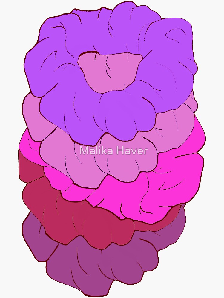 "Purple Scrunchies" Sticker by malikahaver | Redbubble