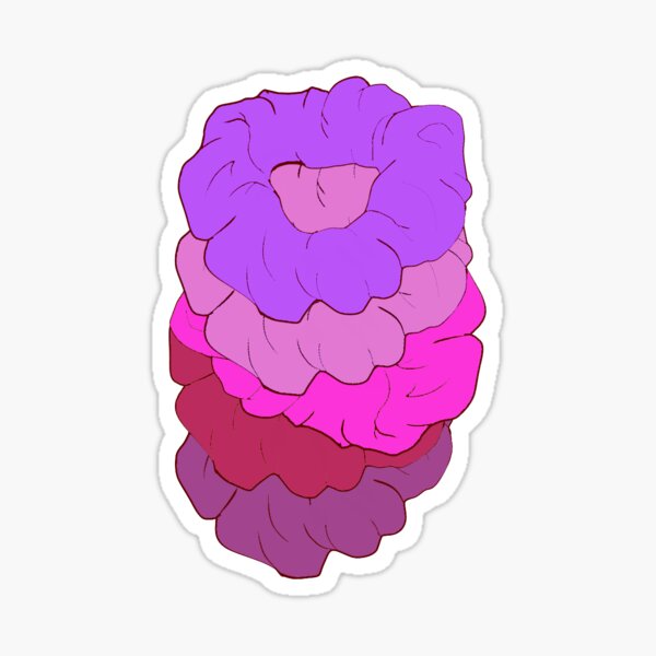 "Purple Scrunchies" Sticker by malikahaver | Redbubble