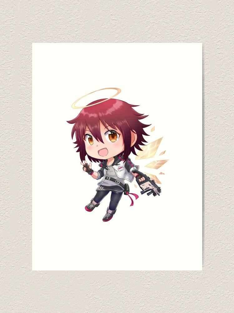 "Arknights Exusiai E2 chibi" Art Print for Sale by krowmiums | Redbubble