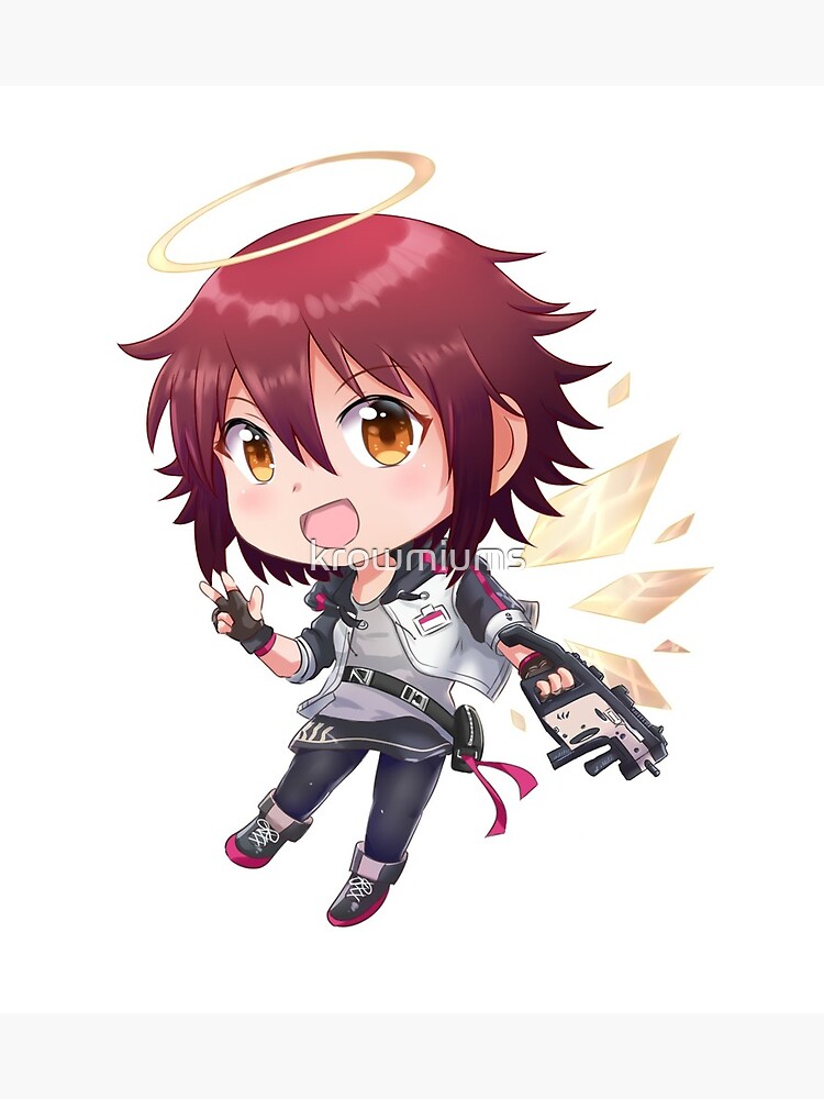 "Arknights Exusiai E2 chibi" Art Print for Sale by krowmiums | Redbubble