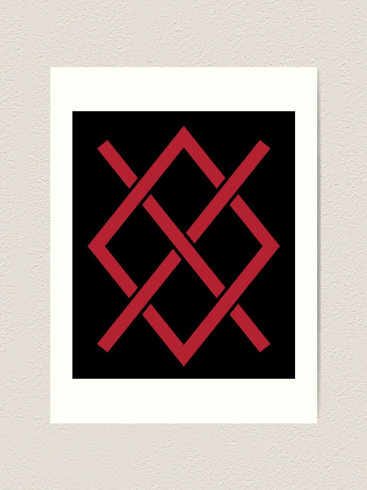 "Norse Red Gungnir Odin Viking Rune " Art Print for Sale by BluePagan ...
