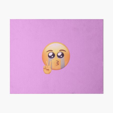 "Crying Peace Sign Emoji" Art Board Print for Sale by Amarzing | Redbubble