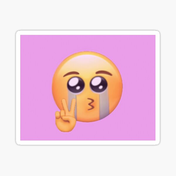 Crying Peace Sign Emoji Gifts & Merchandise | Redbubble
