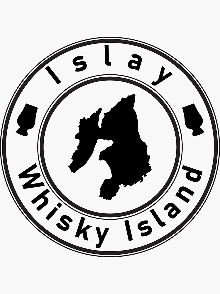 "Islay Whisky Island - Round" Sticker for Sale by islayengraved | Redbubble