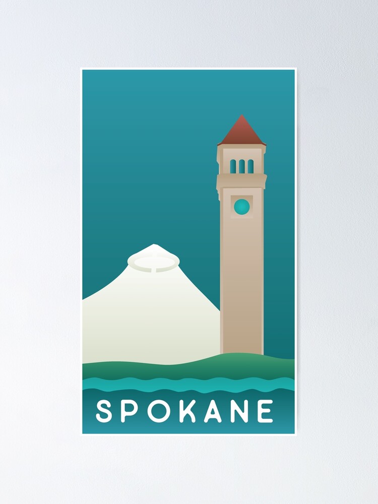 "Spokane Poster" Poster for Sale by SkySlate | Redbubble