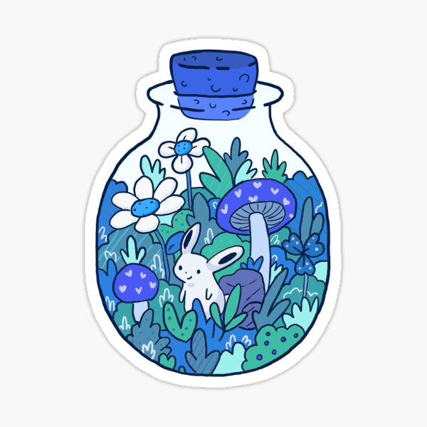 "Bunny in a Jar" Sticker for Sale by israsalahuddin | Redbubble