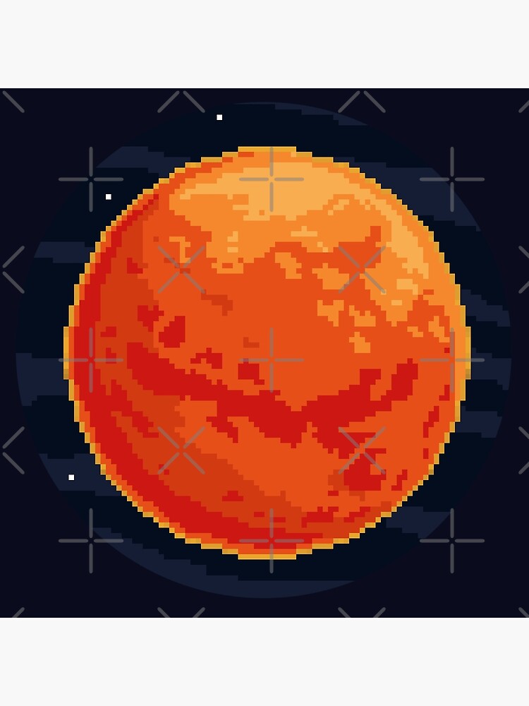 "Mars pixel art design " Poster for Sale by blueacesky | Redbubble