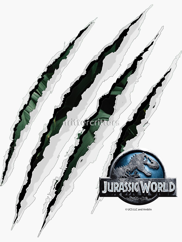 "Jurassic World - Slashing Claw" Sticker by frittercritters | Redbubble