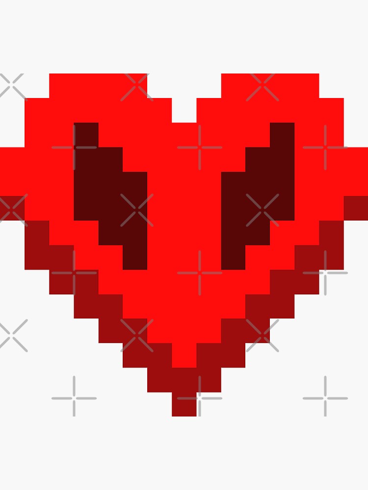 "Minecraft Hardcore Heart" Sticker for Sale by povoas | Redbubble