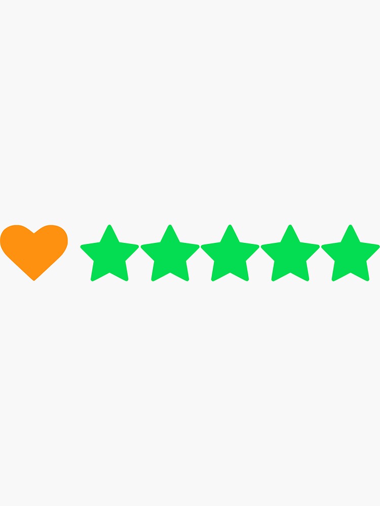 "Letterboxd rating heart and 5 stars" Sticker for Sale by Daphne-fj ...