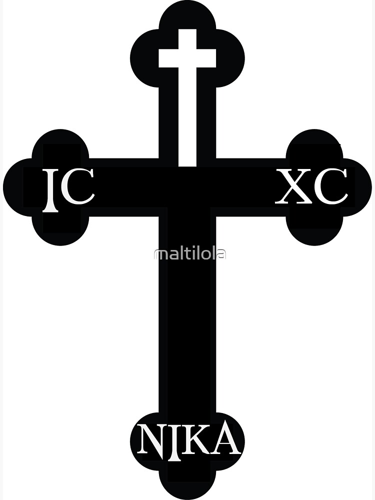 "IC XC NIKA Cross " Sticker for Sale by maltilola | Redbubble