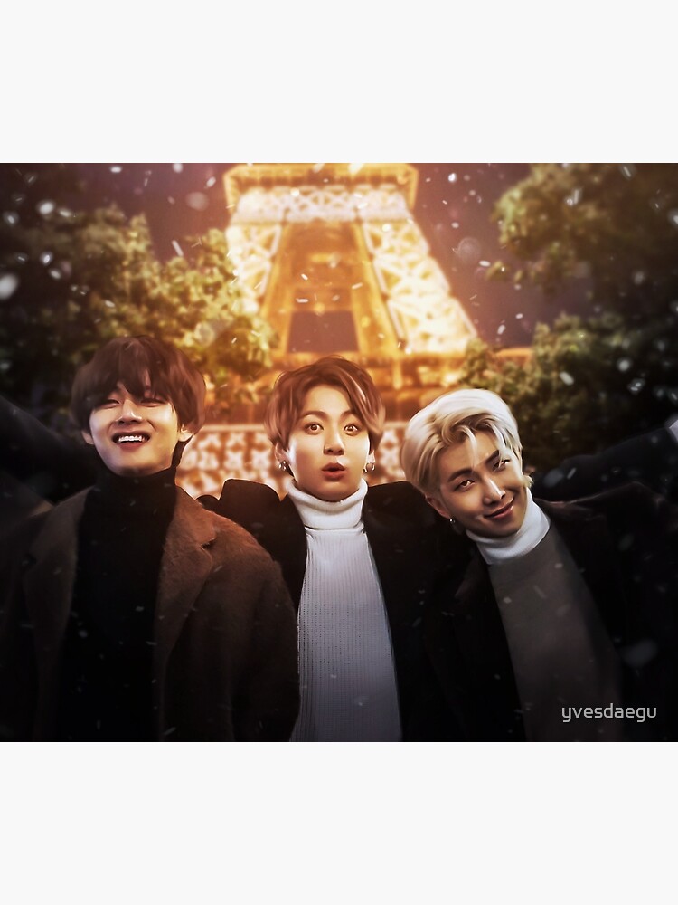 "BTS in Paris " Poster by yvesdaegu | Redbubble
