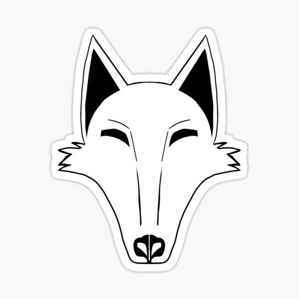 "Happy Wolf Face" Sticker by AmusedArtist | Redbubble