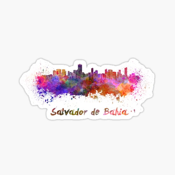"Salvador de Bahia skyline in watercolor" Sticker for Sale by ...
