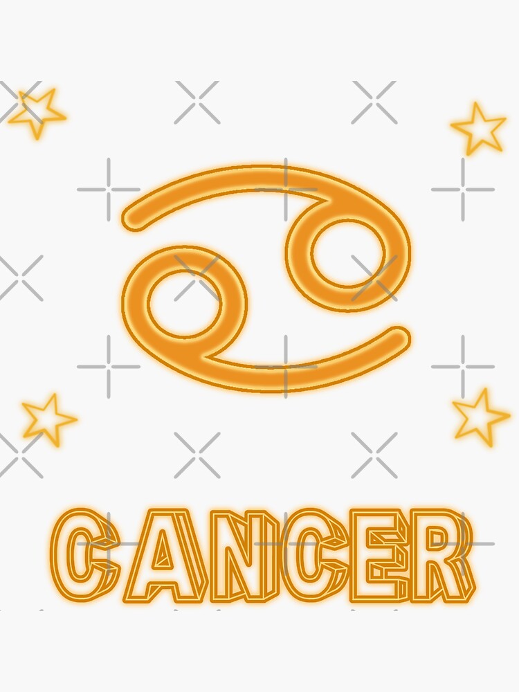 "neon orange cancer sticker pack" Sticker for Sale by hopecreations ...