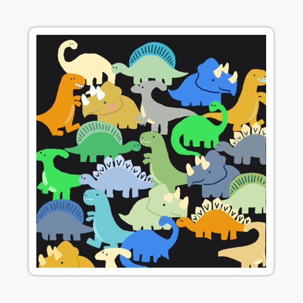 "little dinos " Sticker by jesslawton | Redbubble