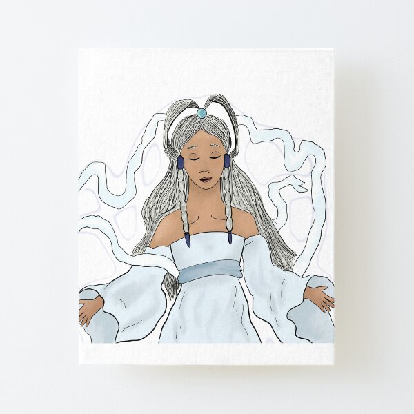 Yue Avatar Atla Last Airbender Moon Spirit Mounted Prints | Redbubble