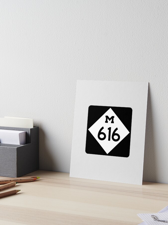 "Michigan State Route 616 (Area Code 616)" Art Board Print for Sale by ...