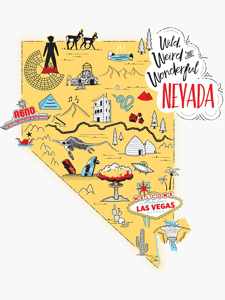 "Weird Nevada" Sticker for Sale by artninja | Redbubble