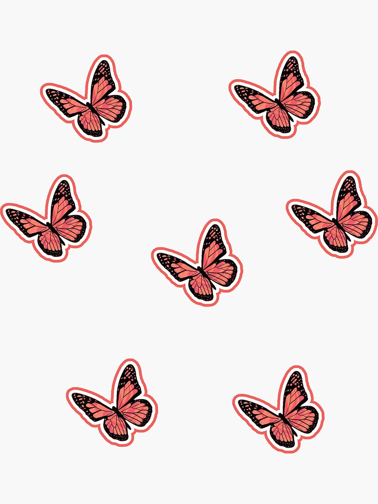 "peachy butterfly sticker pack" Sticker for Sale by shaywileyyyy ...