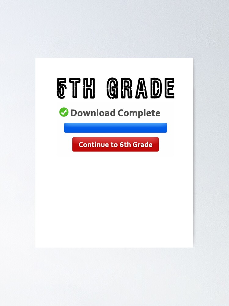 "Fifth Grade Download Complete Graduation Gift" Poster by Claudiappt ...