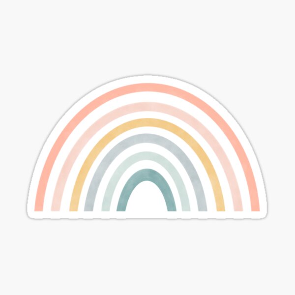 "Pastel rainbow " Sticker for Sale by nikalotte | Redbubble