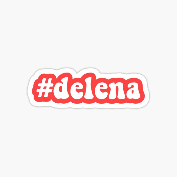 "#Delena" Sticker by ameliazhengg | Redbubble