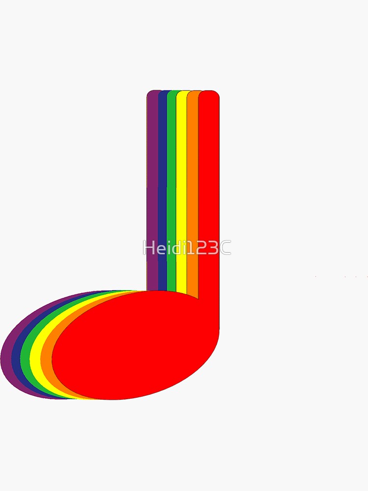 "Pride Music Note" Sticker for Sale by Heidi123C | Redbubble