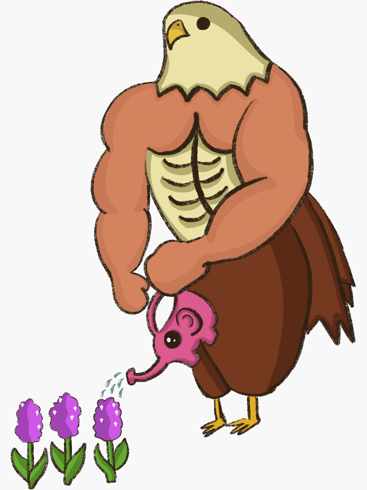 "buff bird" Sticker by heyitsmackenzi | Redbubble