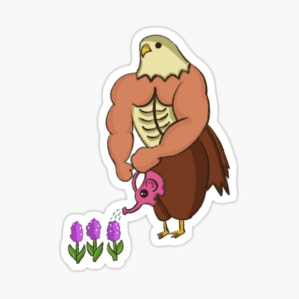 "buff bird" Sticker by heyitsmackenzi | Redbubble