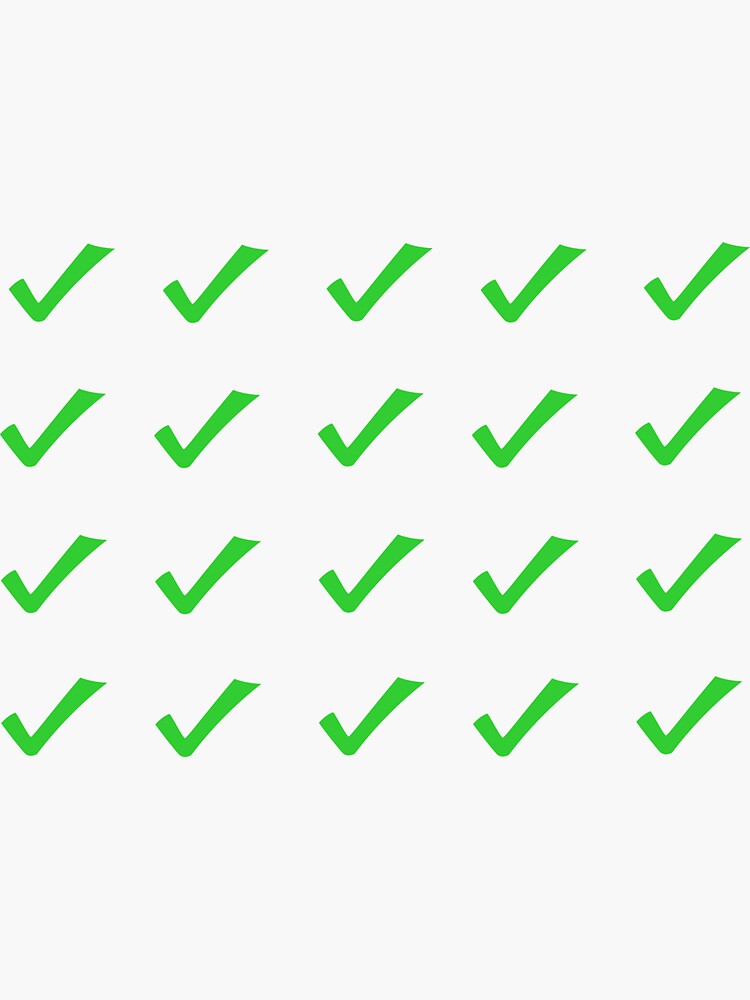 "Check Marks Pack of 20 Stickers" Sticker for Sale by vivi8 | Redbubble