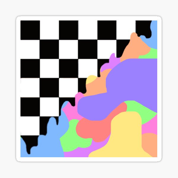 "Trippy checkerboard" Sticker by starrysamanatha | Redbubble